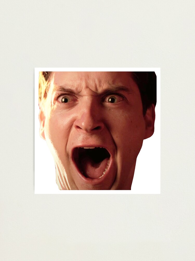 "Tobey Maguire Screaming Face Meme" Photographic Print by DanielSP123 ...