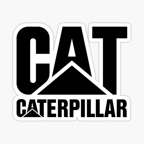 "CAT-CATERPILLAR LOGO" Sticker by niaqrama | Redbubble