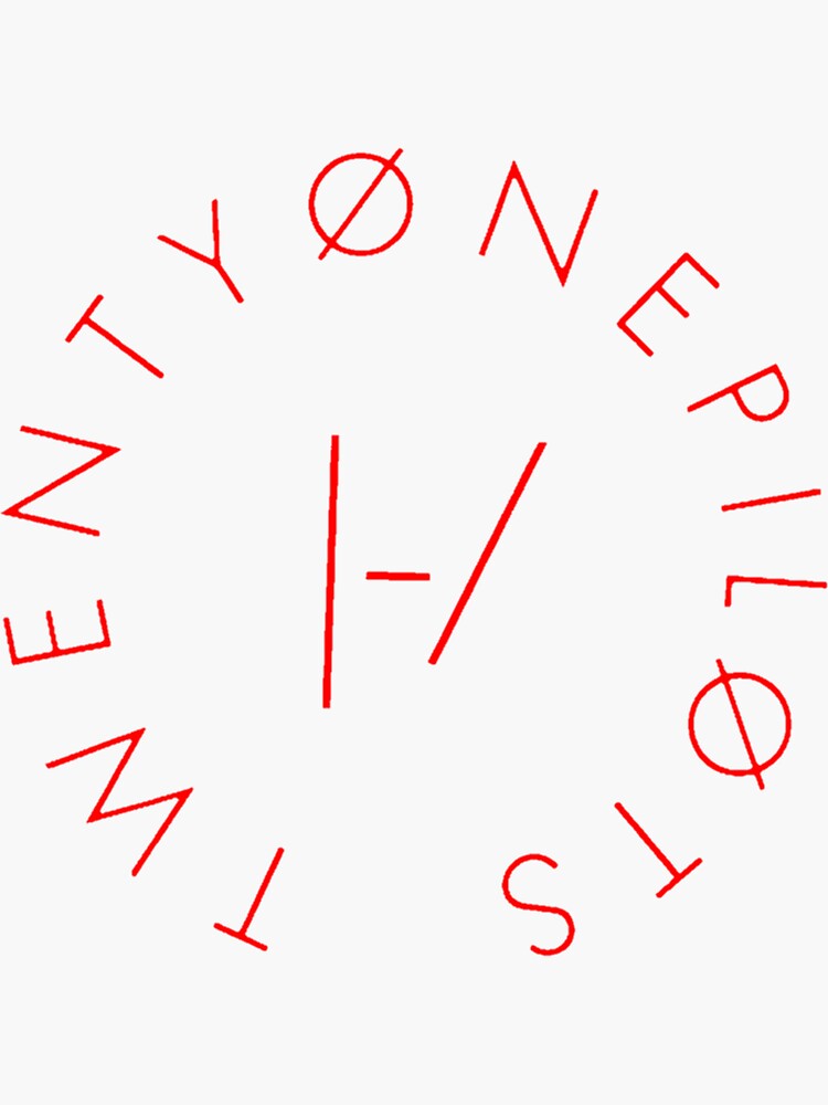 "tewnty one pilots logo" Sticker for Sale by keriadgs44 | Redbubble