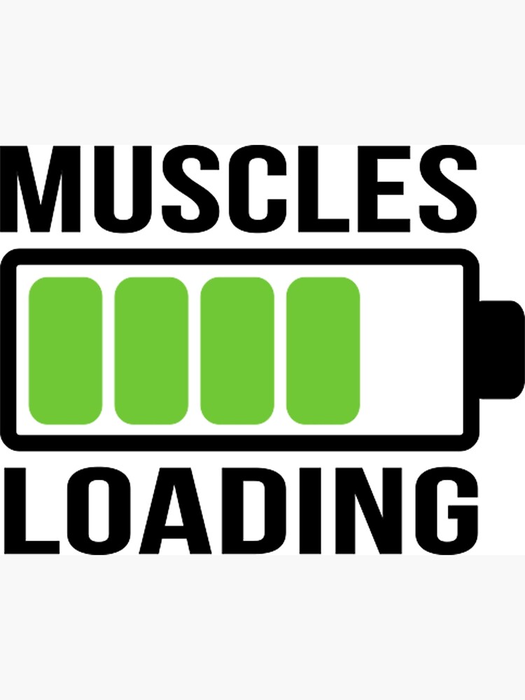 "Muscles loading workout" Poster for Sale by Inspireaglow | Redbubble
