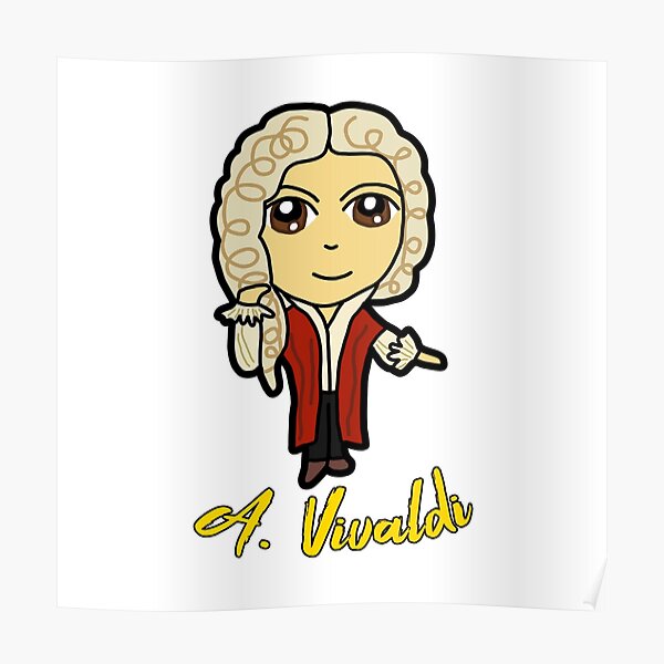 "Chibi Classical Composers: Vivaldi" Poster for Sale by michellekchen ...