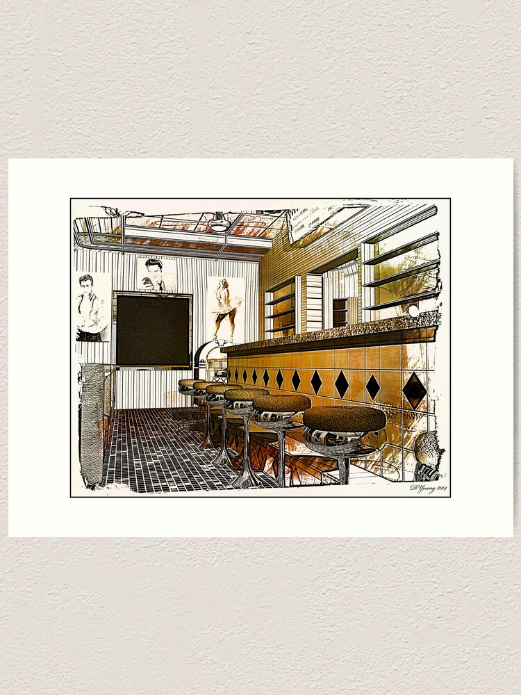 "Vintage Diner" Art Print for Sale by DYoungDigital | Redbubble