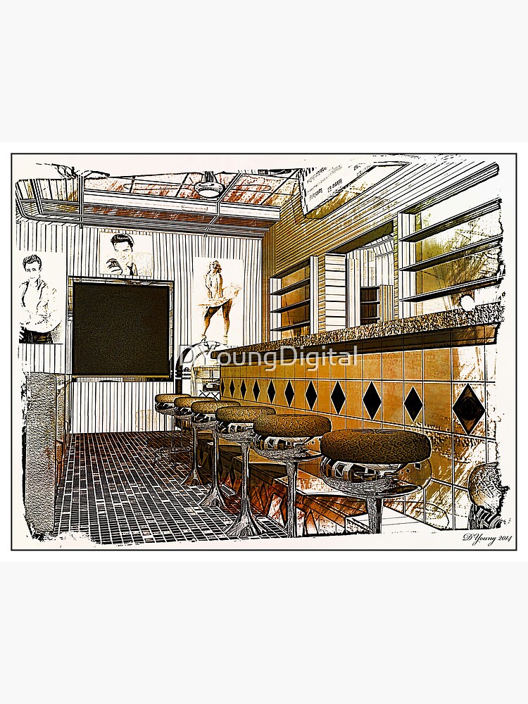 "Vintage Diner" Art Print for Sale by DYoungDigital | Redbubble