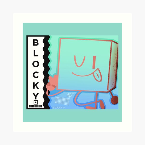 "Blocky (From BFB) | Redesigned" Art Print for Sale by yoyleyes | Redbubble