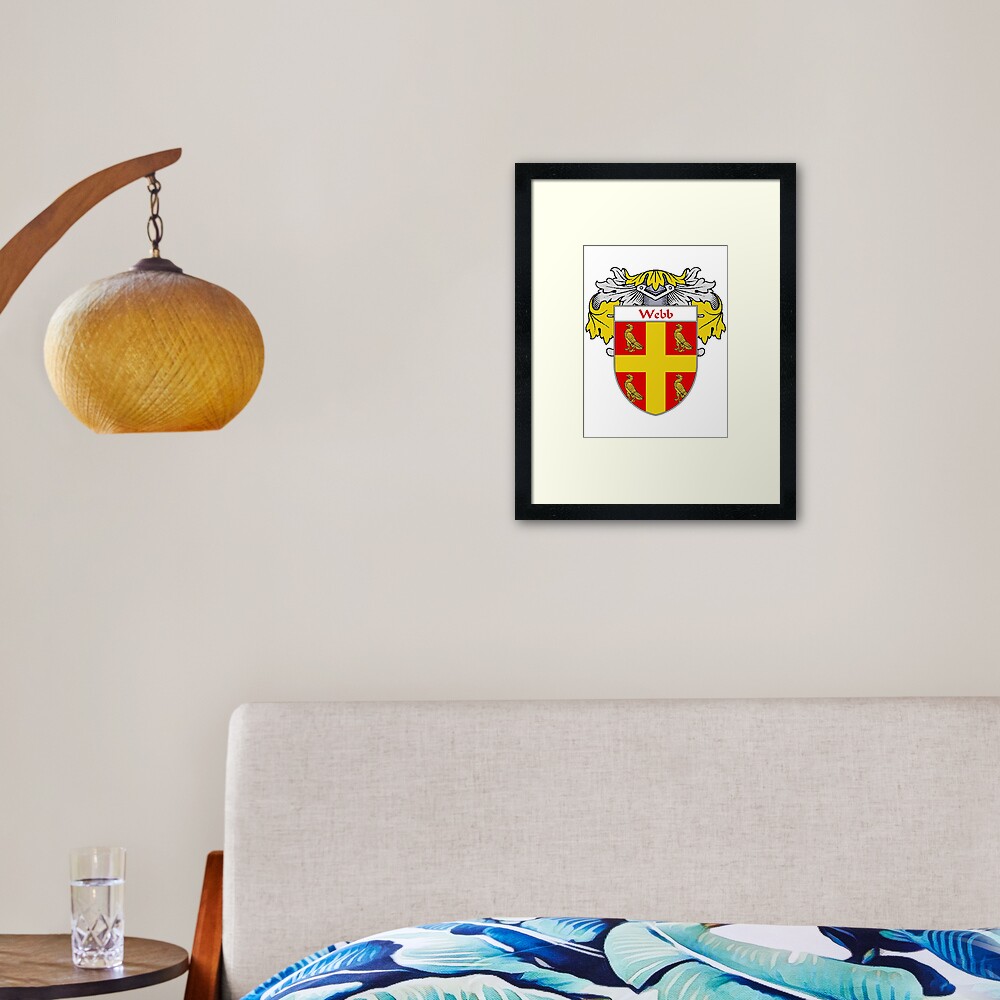 "Webb Coat of Arms / Webb Family Crest" Framed Art Print for Sale by ...