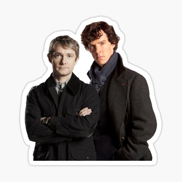 "BBC Sherlock- John And Sherlock" Sticker by carleighslong | Redbubble