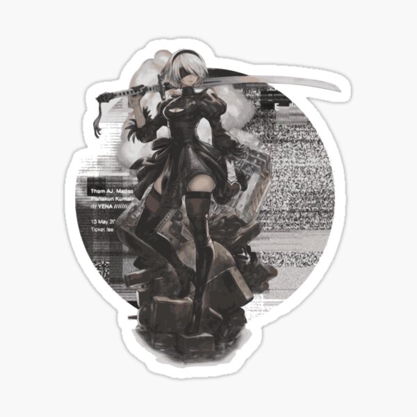 "2B from Nier: Automata - Nier Replicant artwork" Sticker by ...