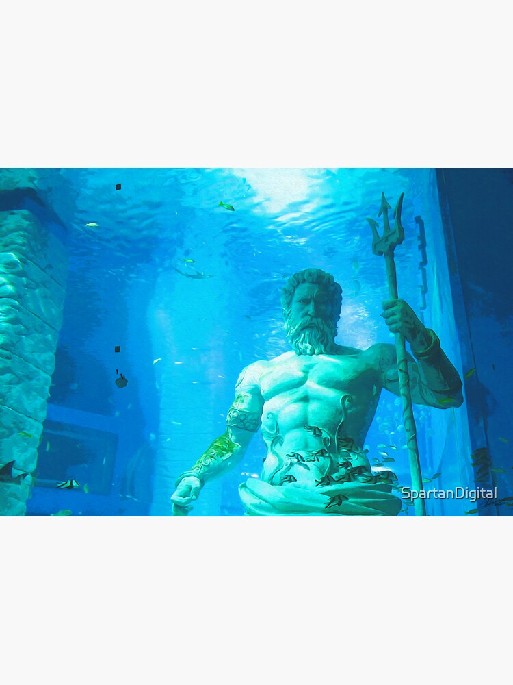 Poseidon God Of The Sea Sticker For Sale By Spartandigital Redbubble