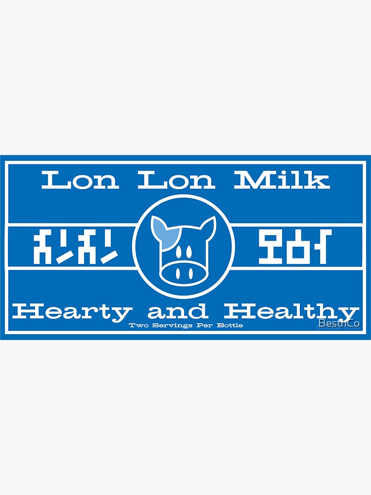 "Lon Lon Milk" Sticker for Sale by BestnCo | Redbubble