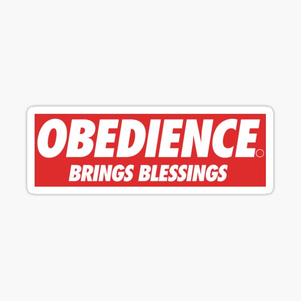 "Obedience" Sticker for Sale by LDStreetwear | Redbubble