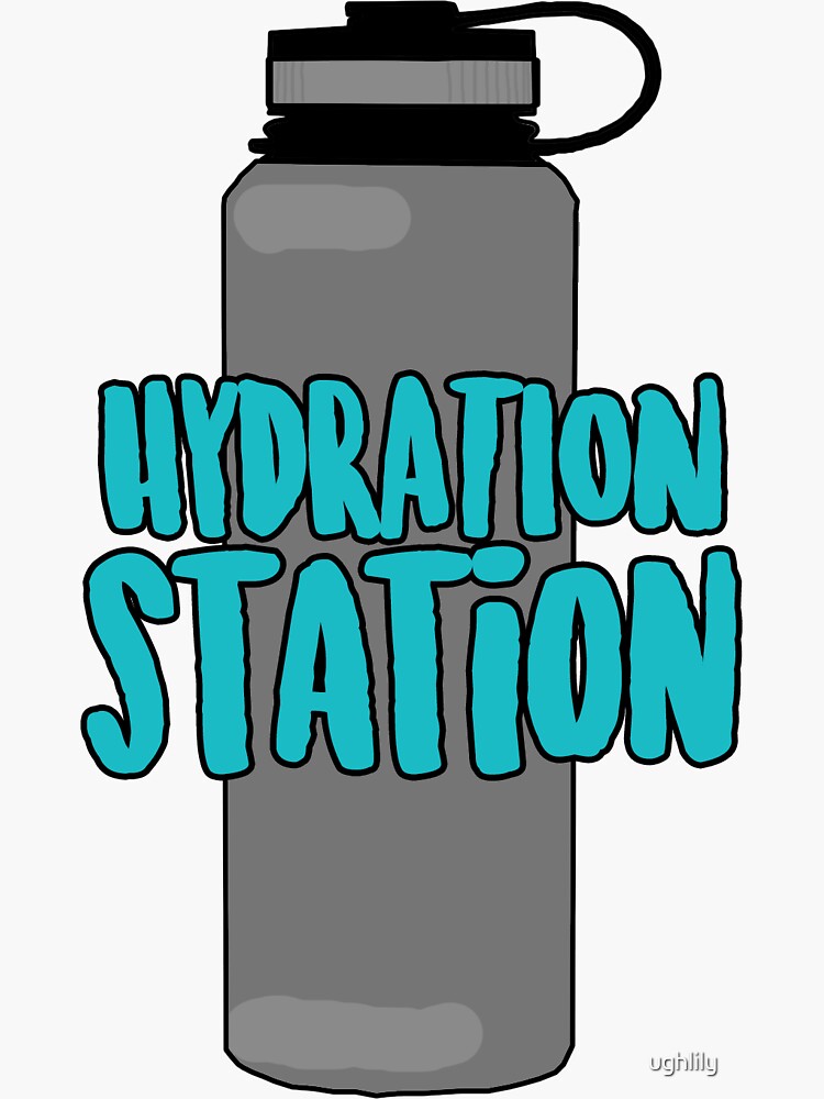 "Hydration Station" Sticker for Sale by ughlily | Redbubble