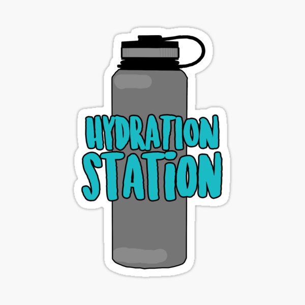 "Hydration Station" Sticker for Sale by ughlily | Redbubble