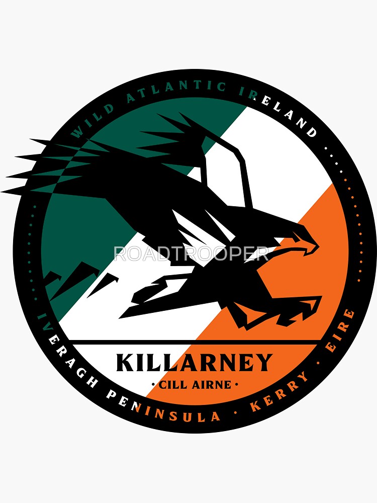"Killarney Ireland Eagle Irish Flag T-Shirt Sticker Hat" Sticker for ...