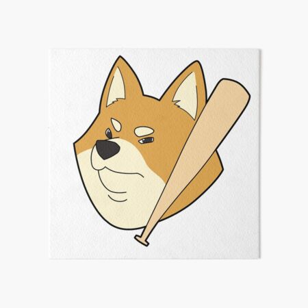 "Doge with Baseball Bat" Art Board Print for Sale by ChibiCheems ...