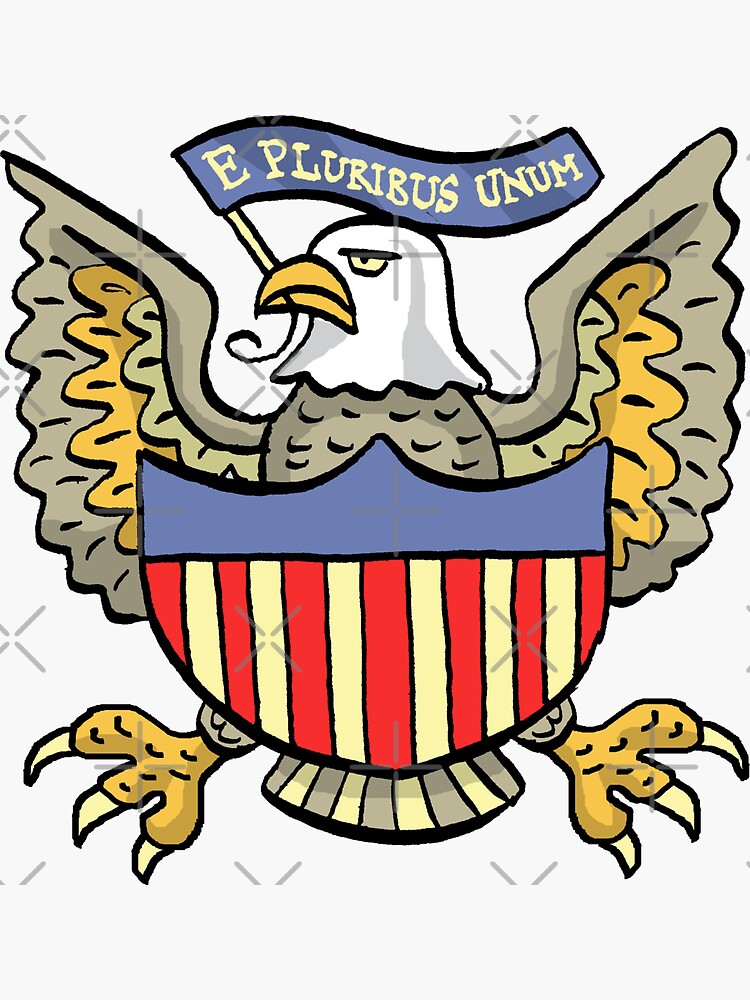 "Americana" Sticker by MacKaycartoons | Redbubble