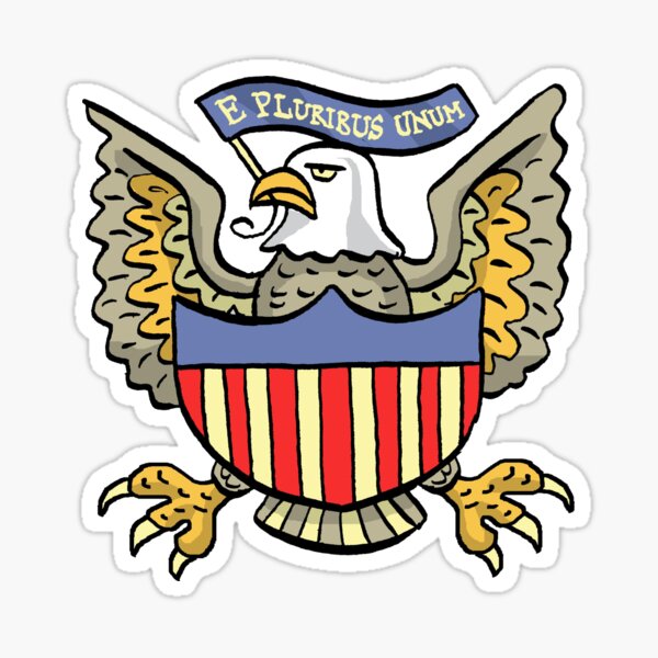 "Americana" Sticker by MacKaycartoons | Redbubble