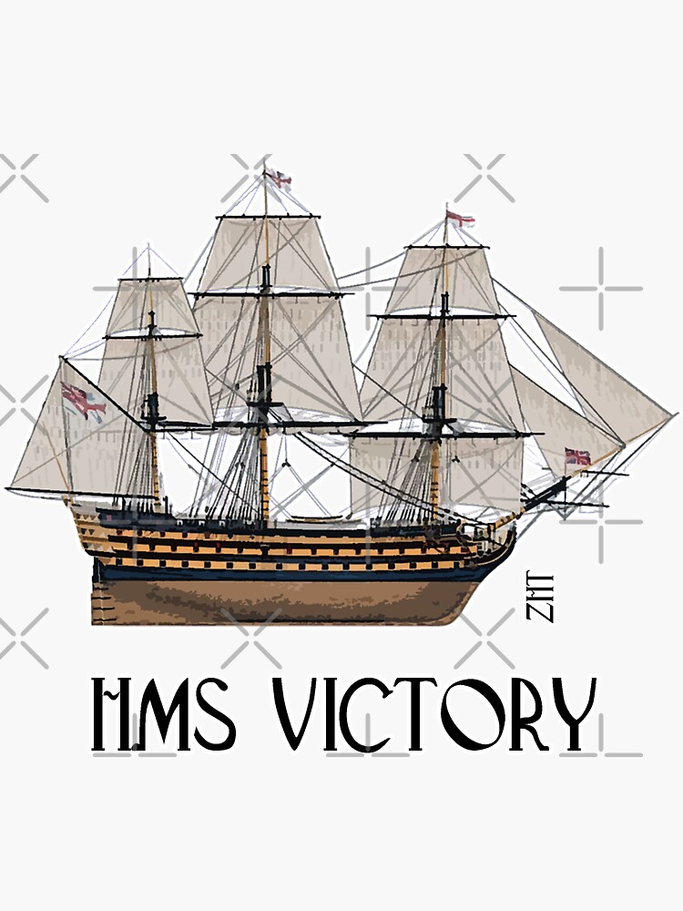 "HMS Victory" Sticker for Sale by ZuluHistoryTees | Redbubble