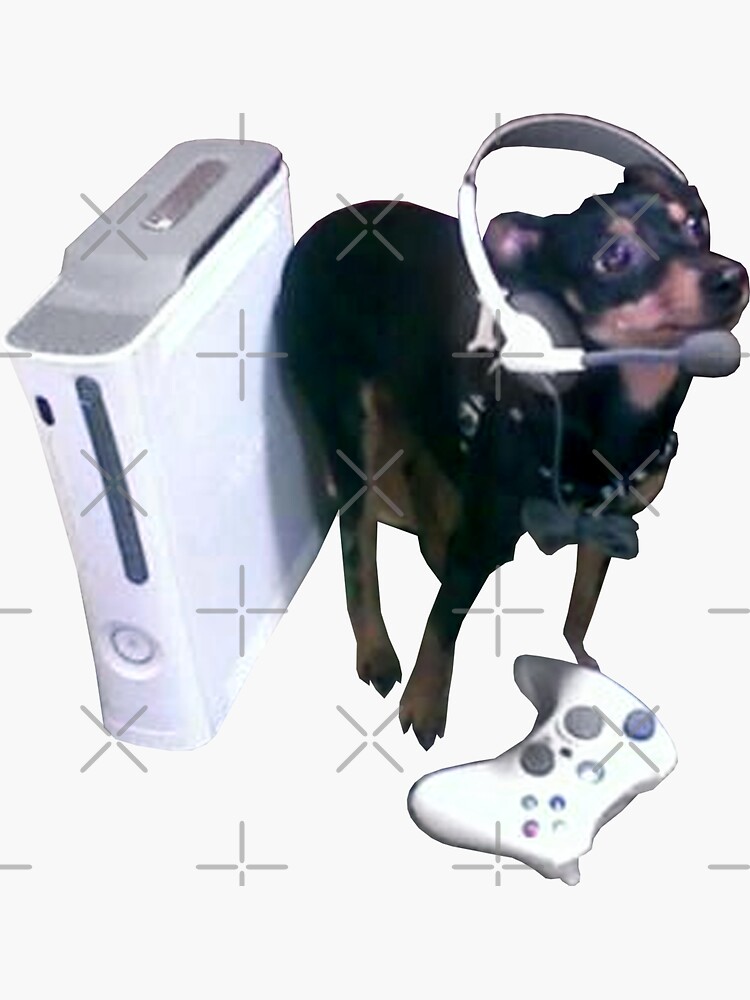 "Gamer Doggo" Sticker for Sale by XapolloAndy | Redbubble