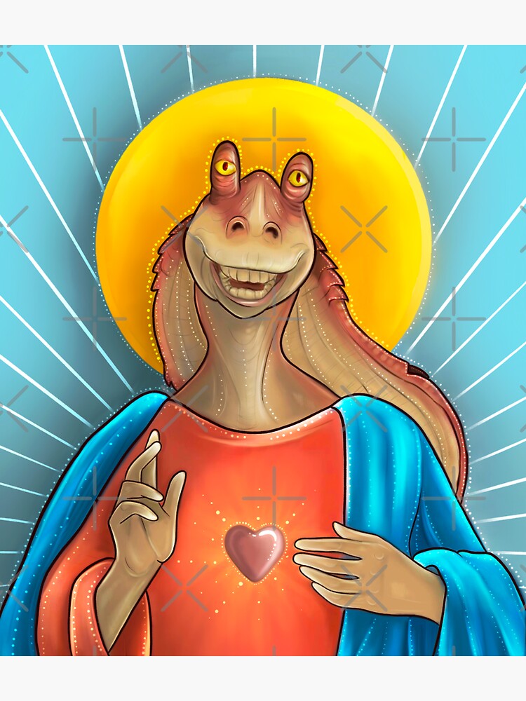 "Jar Jar Binks 2.0" Sticker for Sale by morbid-meerkat | Redbubble