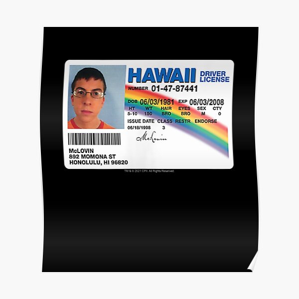 Mclovin Id Posters | Redbubble