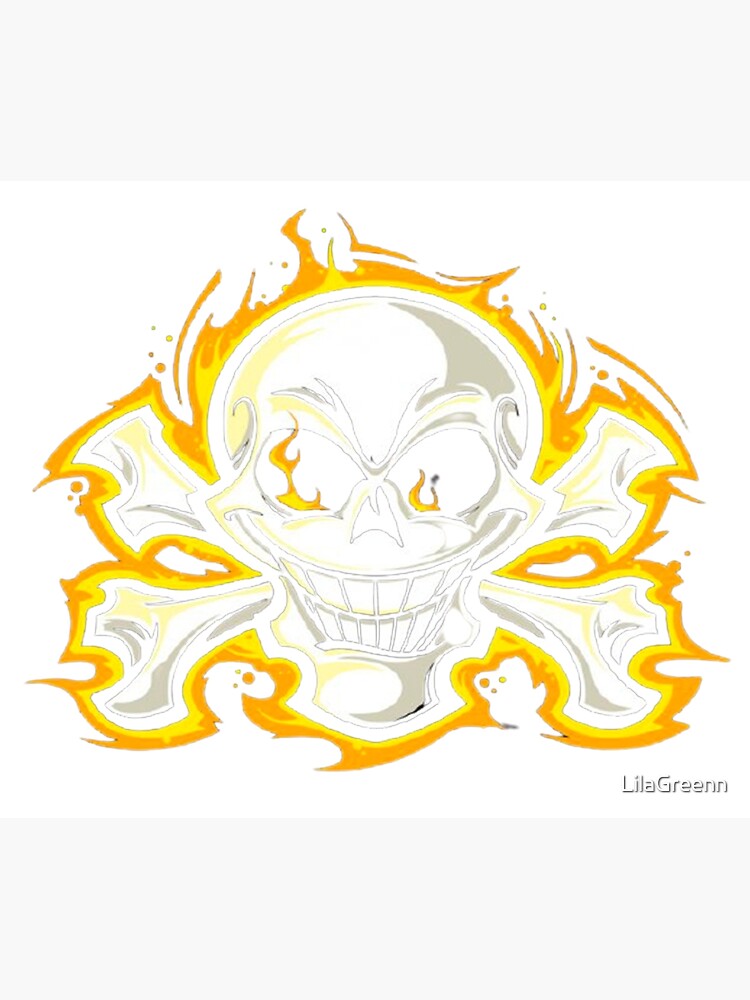 "Hot Fire Skull" Poster by LilaGreenn | Redbubble