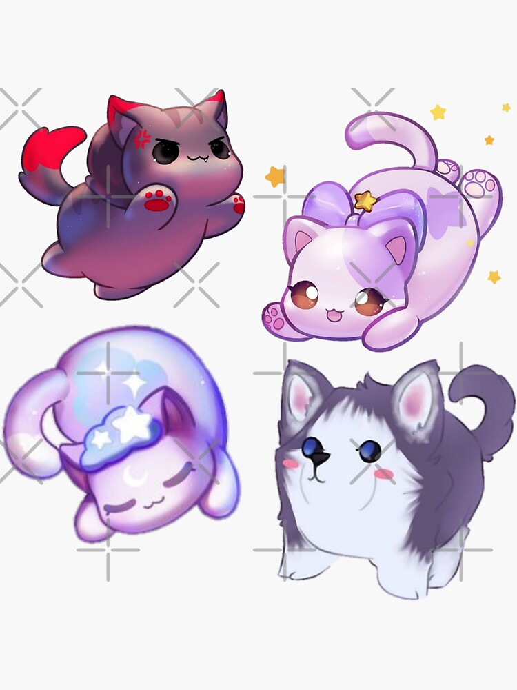 " Aphmau cats" Sticker for Sale by Crostone | Redbubble