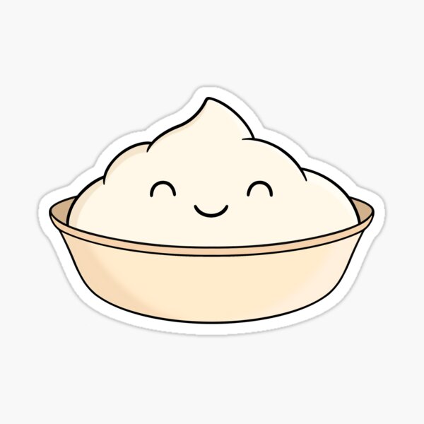 "Cute Mashed Potato" Sticker for Sale by BaconPancakes21 | Redbubble