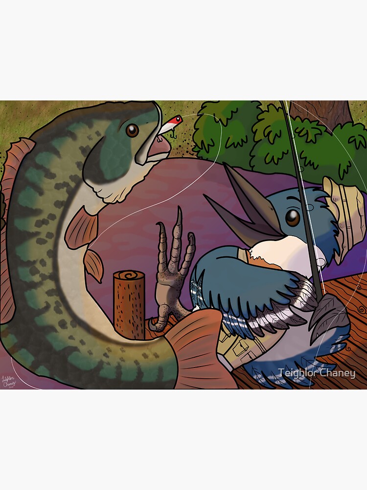 "Fishing King" Sticker by TeighlorMadeArt | Redbubble