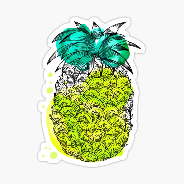 Pineapple Juice Stickers | Redbubble