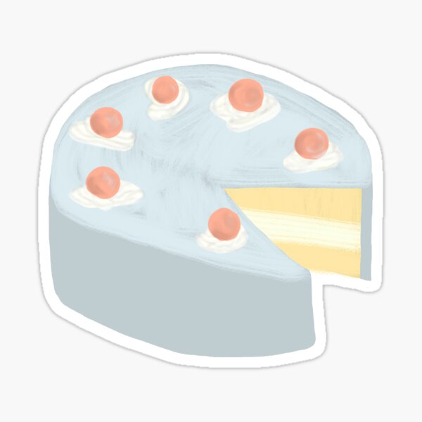 "Aesthetic blue cake" Sticker by reembakes | Redbubble