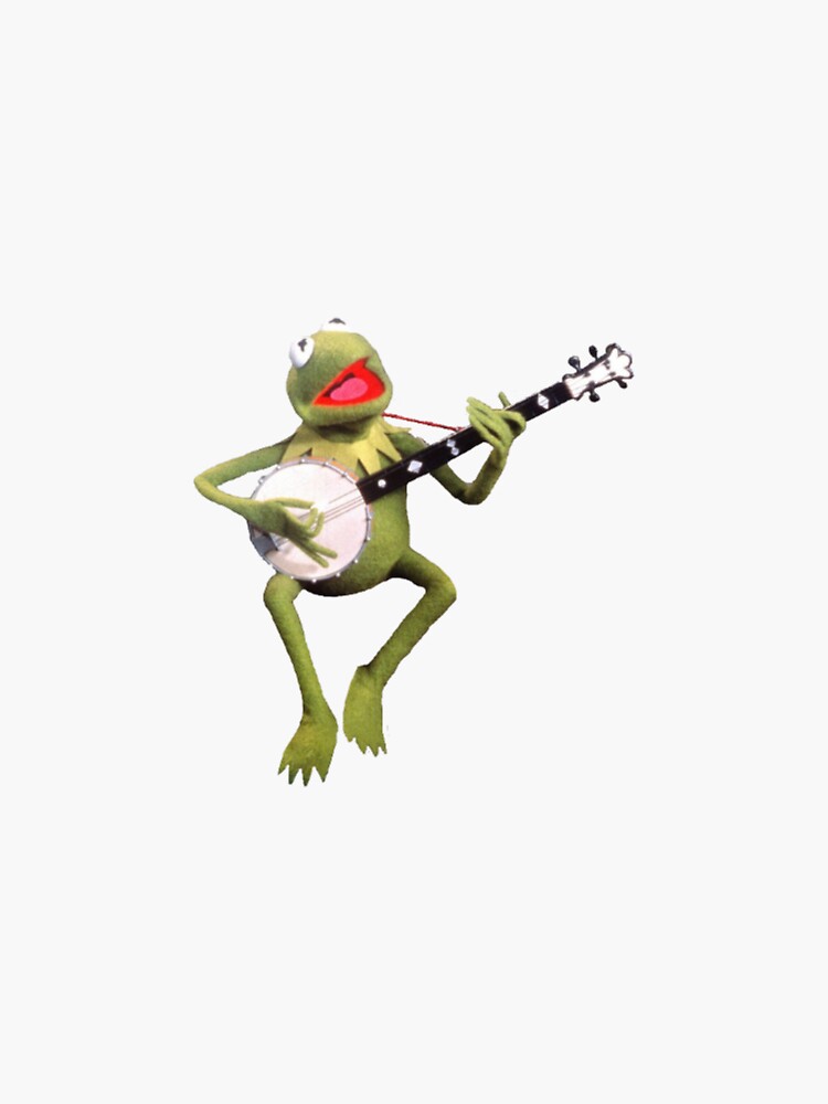 "Banjo Kermit the Frog" Sticker for Sale by GardenofEden670 | Redbubble