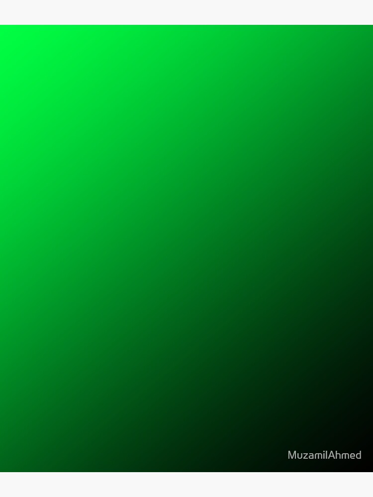 Póster «Gradiente de color verde y negro V3» de MuzamilAhmed | Redbubble