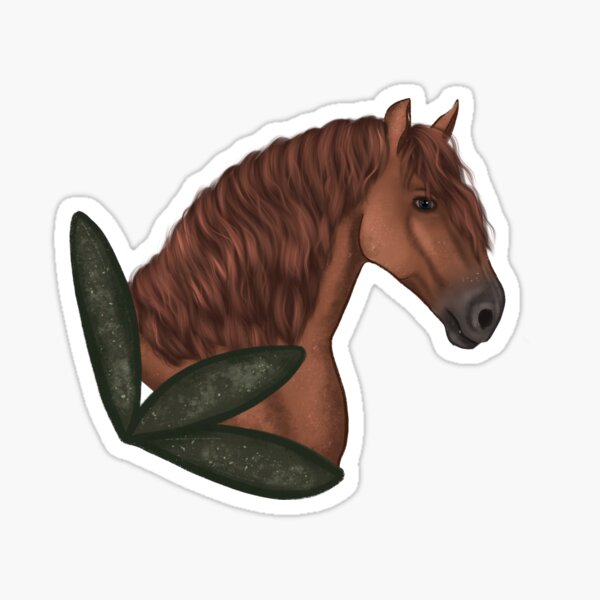 "Chestnut horse " Sticker for Sale by SadieRoseArt | Redbubble