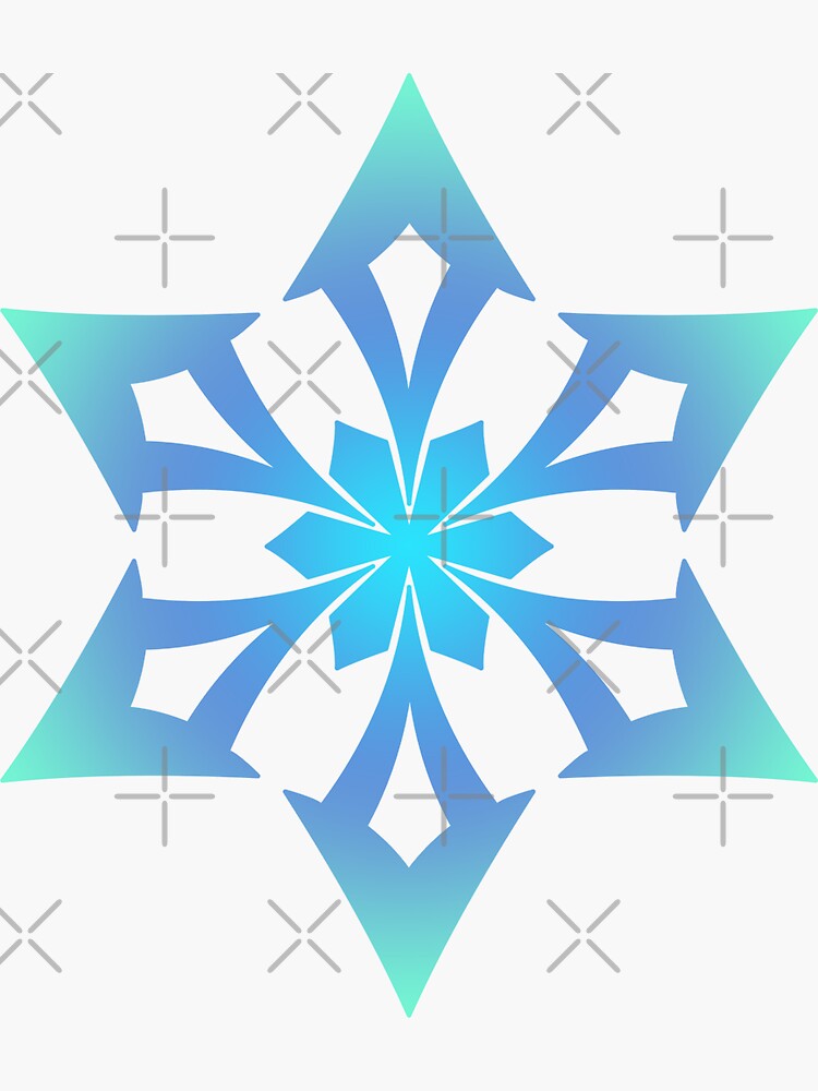 "Cryo Symbol Genshin Impact (bright)" Sticker for Sale by LokittyLevi ...