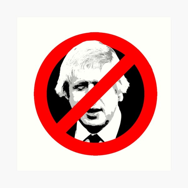 "Anti Boris Johnson" Art Print by popdesigner | Redbubble