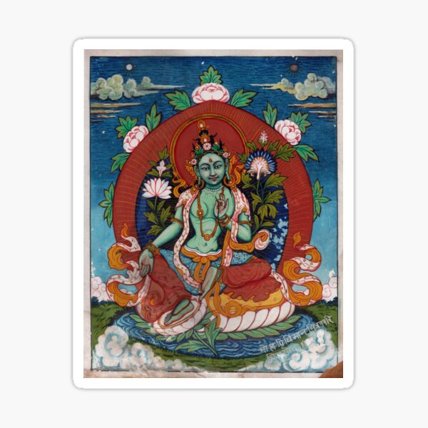 "Green Goddess Tara" Sticker for Sale by shreembrzee96 | Redbubble