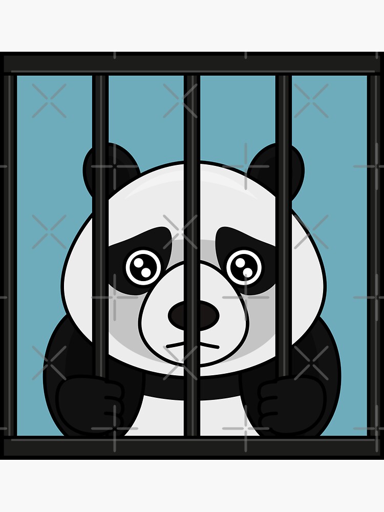 "Prison Panda" Sticker by yompang | Redbubble