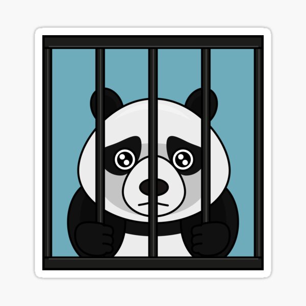 "Prison Panda" Sticker by yompang | Redbubble