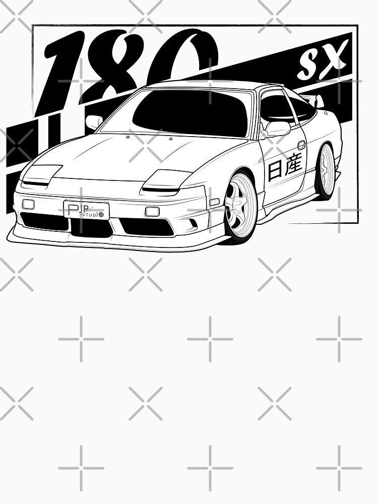 "JDM 180sx Anime Style" T-shirt for Sale by pjrstudio | Redbubble ...