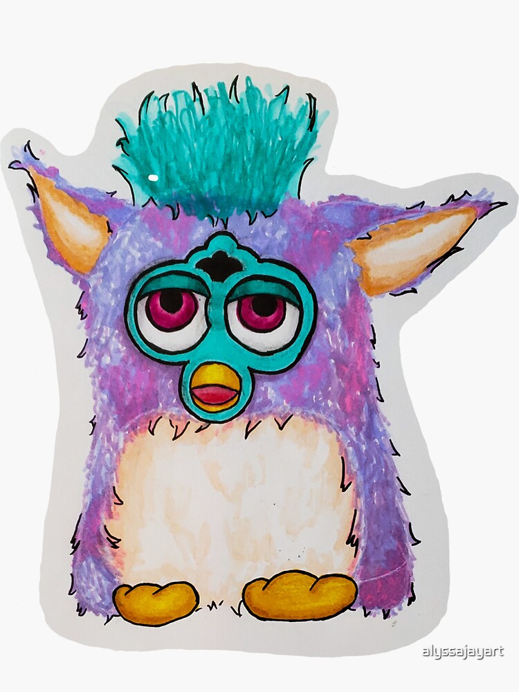 "Furby" Sticker by alyssajayart | Redbubble