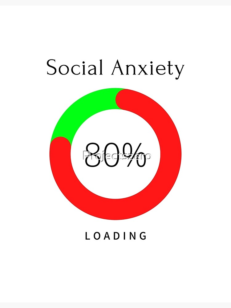 "social anxiety loading" Poster by Projectszero | Redbubble
