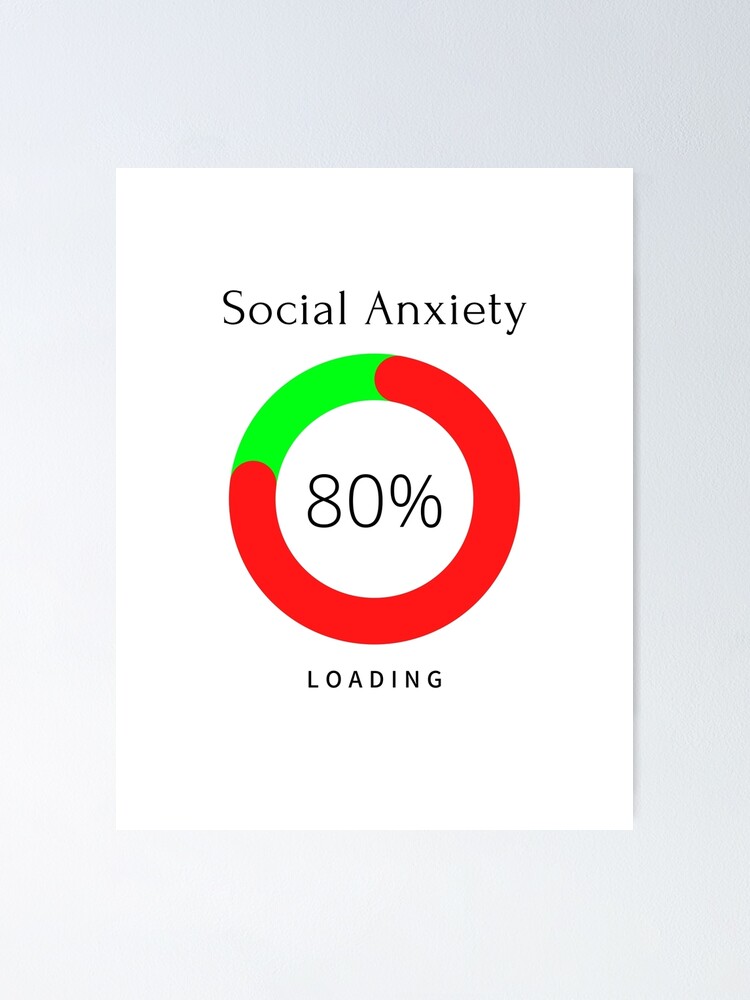 "social anxiety loading" Poster by Projectszero | Redbubble