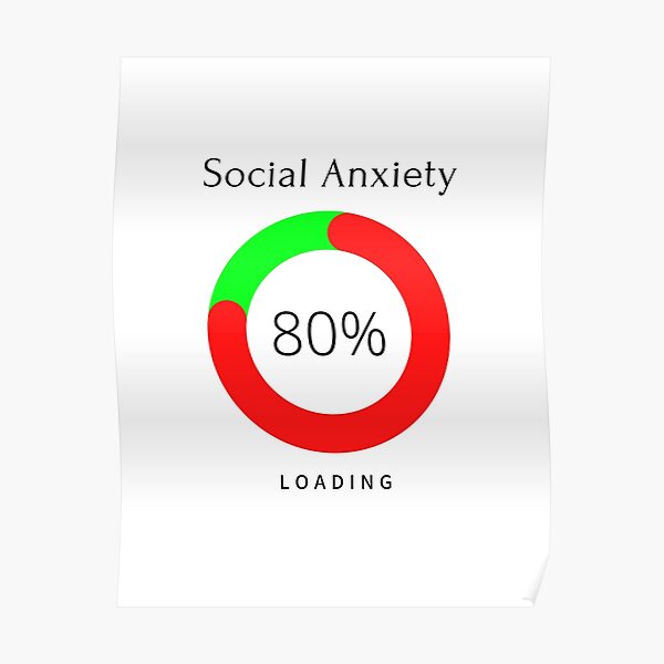 "social anxiety loading" Poster by Projectszero | Redbubble