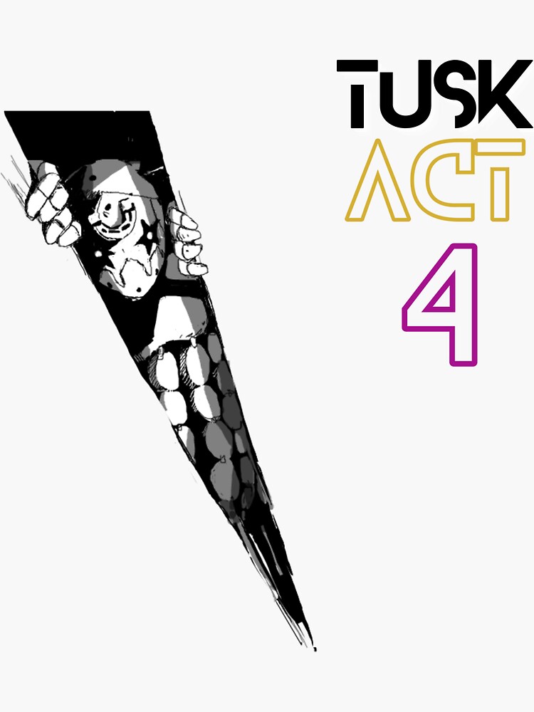 "Johhny Joestar Tusk Act 4 Black Gold Purple Design" Sticker for Sale ...