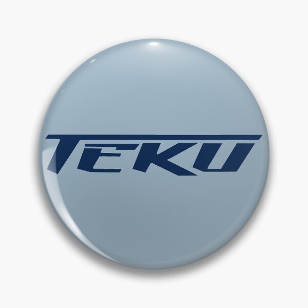 "Teku English Logo (Blue)" Pin for Sale by Justin Curtis | Redbubble