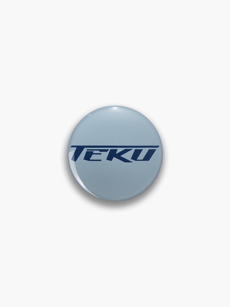 "Teku English Logo (Blue)" Pin for Sale by Justin Curtis | Redbubble