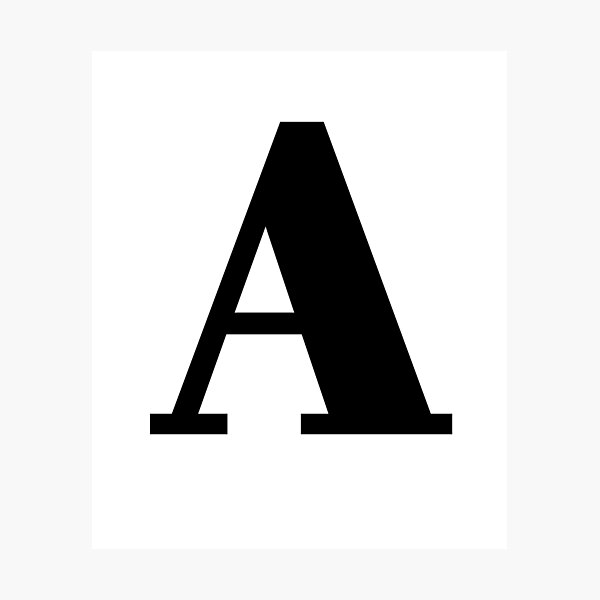 Lámina fotográfica «Letra A decoración de la pared, letra A impresión ...