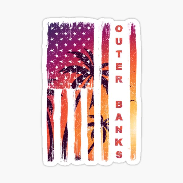 "USA Flag Palm OBX North Carolina Beach Vacation Outer Banks product ...