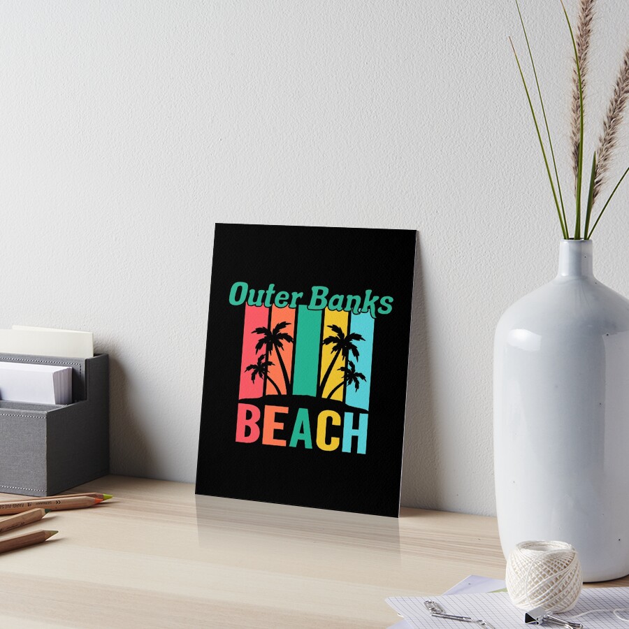 "OBX NC Beaches 70s 80s Style Retro Vintage Outer Banks Beach graphic ...