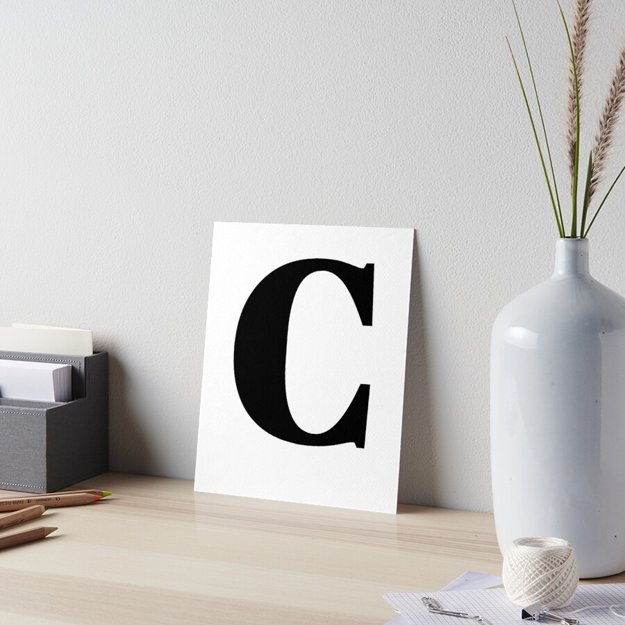 Lámina rígida «Decoración de la pared de la letra C, impresión de la ...